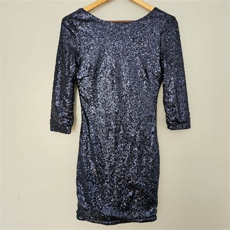 Tobi Dresses Tobi Navy Blue Sequin Mini Dress Poshmark