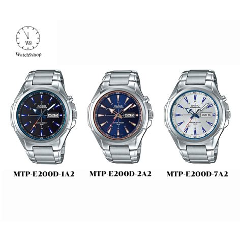 Casio นาฬิกาข้อมือผู้ชาย รุ่น Mtp E200dของแท้ รับประกัน 1 ปี Mtp E200d 1a2 Mtp E200d 2a2 Mtp