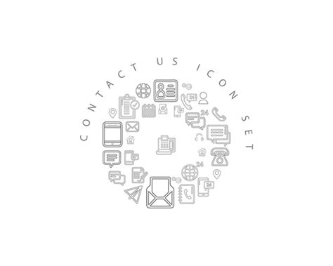 Premium Vector Contact Us Icon Set Design