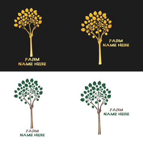 Farm And Tree Logo Design 22297583 Vector Art At Vecteezy