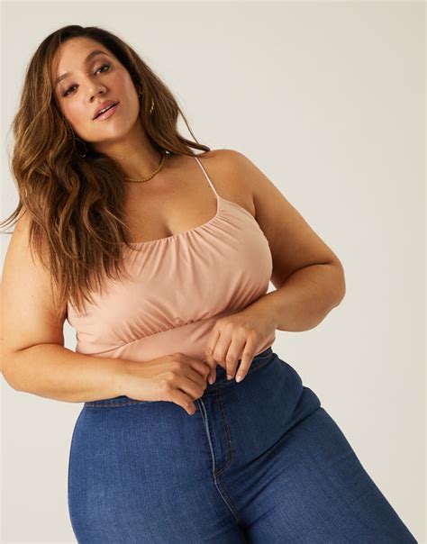 Plus Size Gathered Tank 2020ave