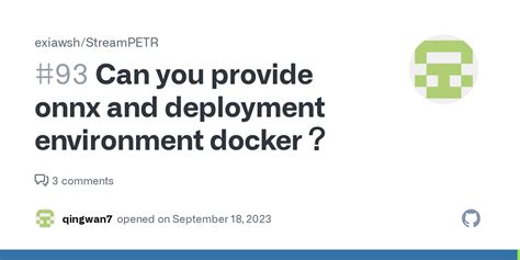 Can You Provide Onnx And Deployment Environment Docker Issue Exiawsh StreamPETR GitHub