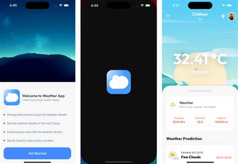 a flutter weather app built for ios and android includes ios homescreen
