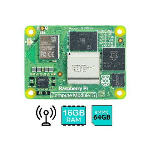 Raspberry Pi Compute Module 5 Wireless Chọn Ram Và Emmc