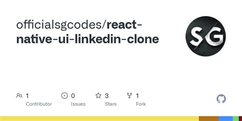 GitHub Officialsgcodes React Native Ui Linkedin Clone