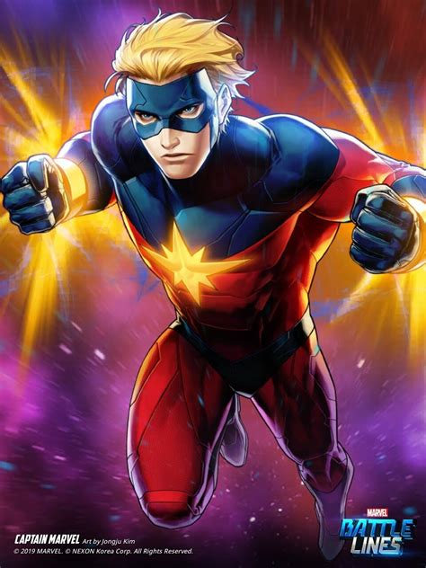Artstation Marvel Battle Lines Artwork Captain Marvel Mar Vell
