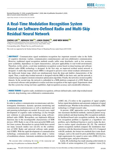 Pdf A Real Time Modulation Recognition System Based On Software Defined Radio And Multi Skip