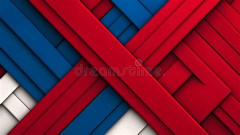 Abstract Intersecting Red White Blue Stripes Background Stock Illustration Illustration Of