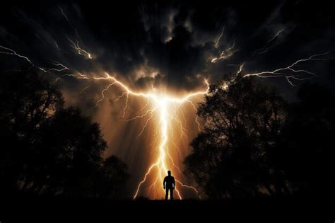 Premium Photo Lightning Reflected In A Body Of Water