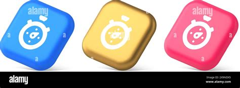 Stopwatch Button Timer Speed Time Counting Accuracy Measure Application Panel Interface 3d