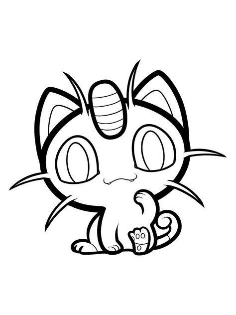 Pokemon Coloring Pages Printable Meowth