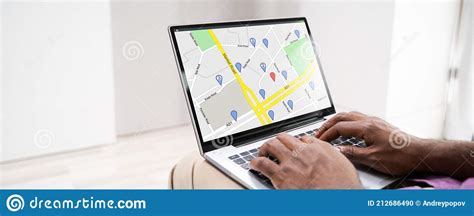 Online GPS Location Map Search Stock Photo Image Of Domestic Blonde 212686490