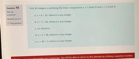 Solved Find All Integers X Satisfying The Linear Congruences