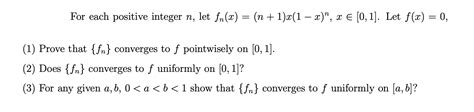 solved for each positive integer n let fn x n 1 x 1