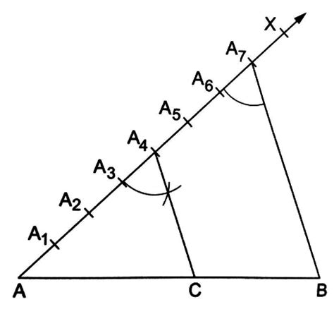 Using Any One Construction Method Divide A Line Segment AB 12 Cm In The Ratio 4 3 2 MARKS