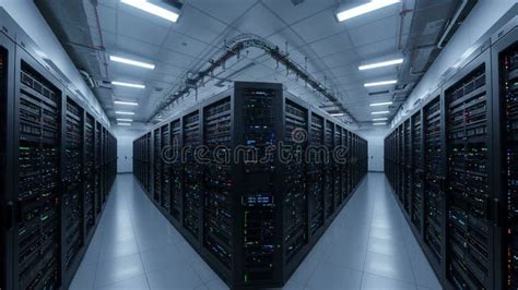 Modern Data Center Server Room Rows Of Powerful Servers Stock Video Video Of Captures