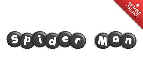 Spider Man Style On Black Candy Text Effect Generator
