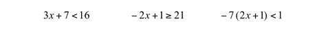 Linear Inequalities One Variable