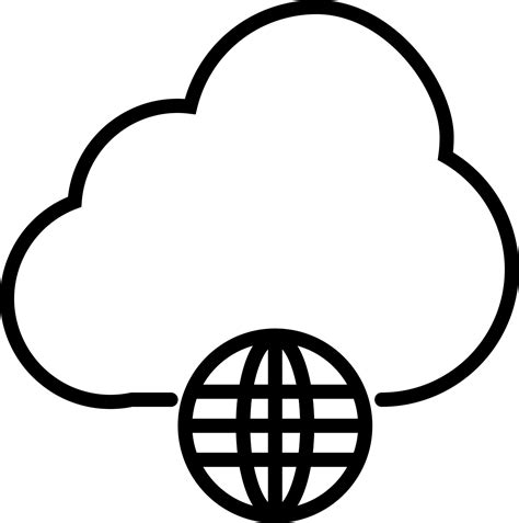 Line Art Illustration Of Internet Cloud Technology Icon 24361873 Vector Art At Vecteezy