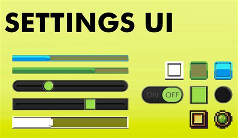 Settings Ui A Free Asset Pack To Build Games With Gdevelop Gdevelop