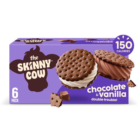 Skinny Cow Dynamic Duo Vanilla And Chocolate Ice Cream Sandwiches 6