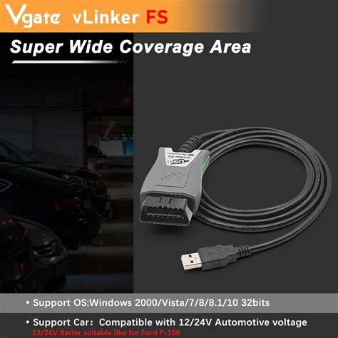 Vgate vLinker FS ELM327 OBDII Diagnostic Tool FORScan USB Interface fo