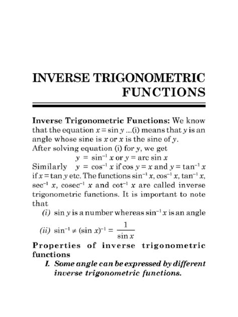 Maths Class 12 Notes Pdf