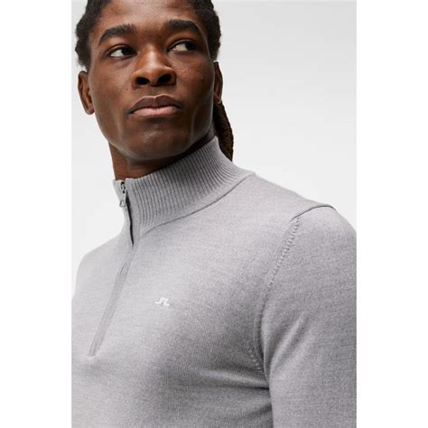 Golf Company - J.Lindeberg Kian Zipped Sweater - Grey