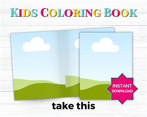 Coloring Book Display Canva Coloring Book Mock Up Etsy Canada