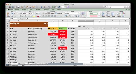 Rental Tracking Excel Spreadsheet Inside Rent Roll Excel Models Db Excel Com
