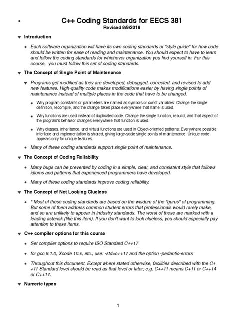 c coding standards for eecs 381 revised 8 9 2019 pdf parameter computer programming c