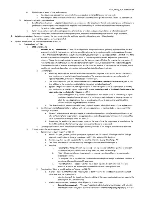 finals cheatsheet law307 law of evidence smu thinkswap