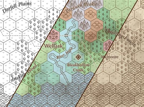 Custom Hex Map Small Etsy