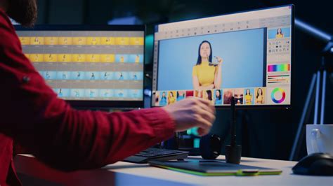 Expert Photo Editor Browsing Through Photoshoot Images To Find And Fix Faulty Spots Using
