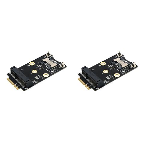 2x M 2 Wifi Adapter Mini Pcie Wireless Network Card To M2 Ngff Key A E Wifi Card Raiser With Sim