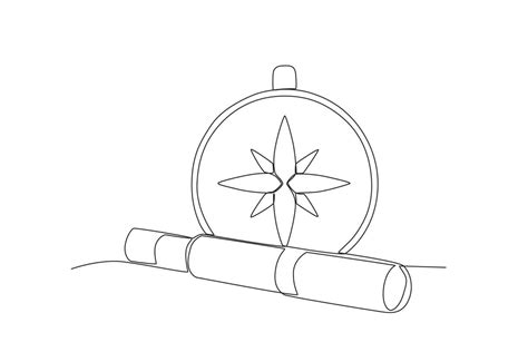 A Map And Compass For Sailing 27249652 Vector Art At Vecteezy