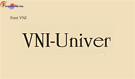 Font Vni Fonts Chữ Việt Hóa