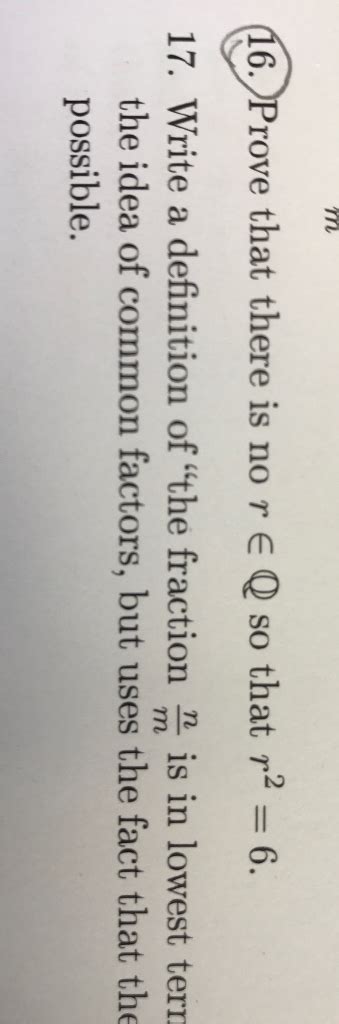Solved Prove That There Is No R Element Q So That R2 6