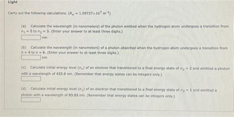 Iry Out The Following Calculations R Chegg Com