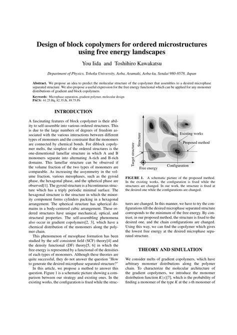 Pdf Design Of Block Copolymers For Ordered Microstructures Using Free