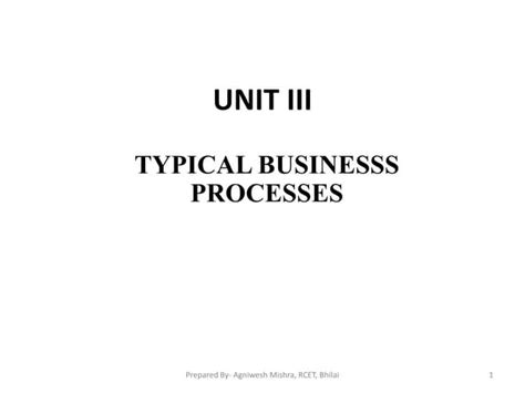 Enterprise Resource Planning Erp Unit Iii Pdf