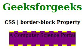 CSS Border Block Property GeeksforGeeks
