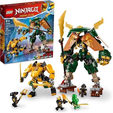 Amazon Com LEGO NINJAGO Lloyd And Arins Ninja Team Mechs Building Toy Set Featuring 2 Battle