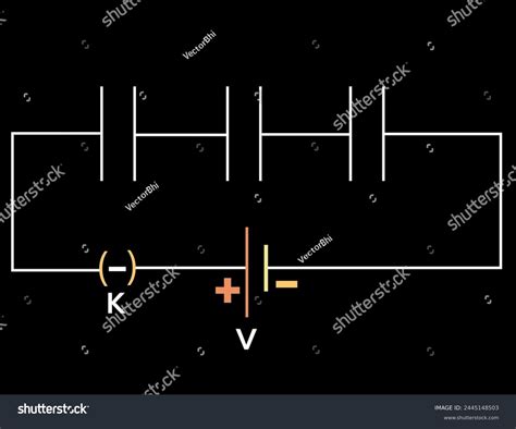 Capacitors Series Combination Physics Fig 1315 Stock Vector Royalty Free 2445148503 Shutterstock