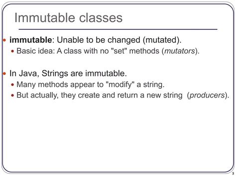 Immutable Classes Updatedppt