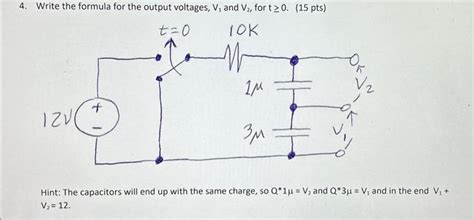 solved 4 write the formula for the output voltages v1 and