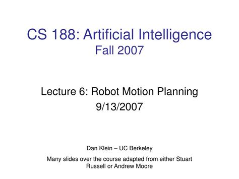 Ppt Cs 188 Artificial Intelligence Fall 2007 Powerpoint Presentation Id4037093