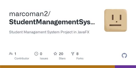 GitHub Marcoman StudentManagementSystem Student Management System Project In JavaFX