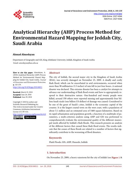 Analytical Hierarchy Ahp Process Method For Enviro Pdf Eigenvalues