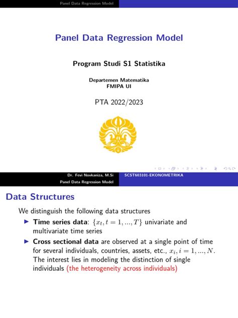 panel data model 5 pdf pdf fixed effects model regression analysis
